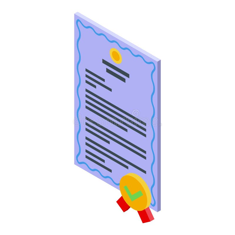 Certificate of Stretch Ceiling Icon Isometric Vector. House Living Room ...