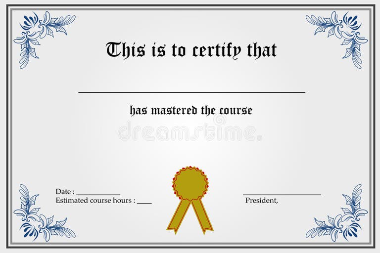 Certificate Template Stock Illustrations – 269,068 Certificate Template ...