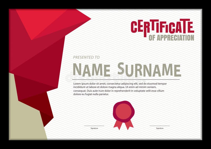 Abstract Diploma Certificate Design Stock Vector - Illustration of ...