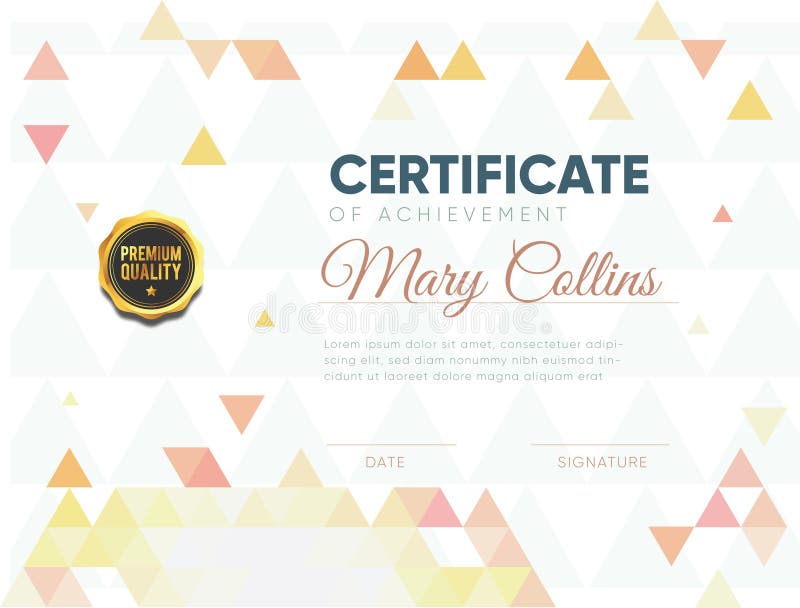 Certificate Template Abstract Geometric Stock Vector - Illustration of ... Certificate Template Abstract Geometric Stock Vector - Illustration of ...