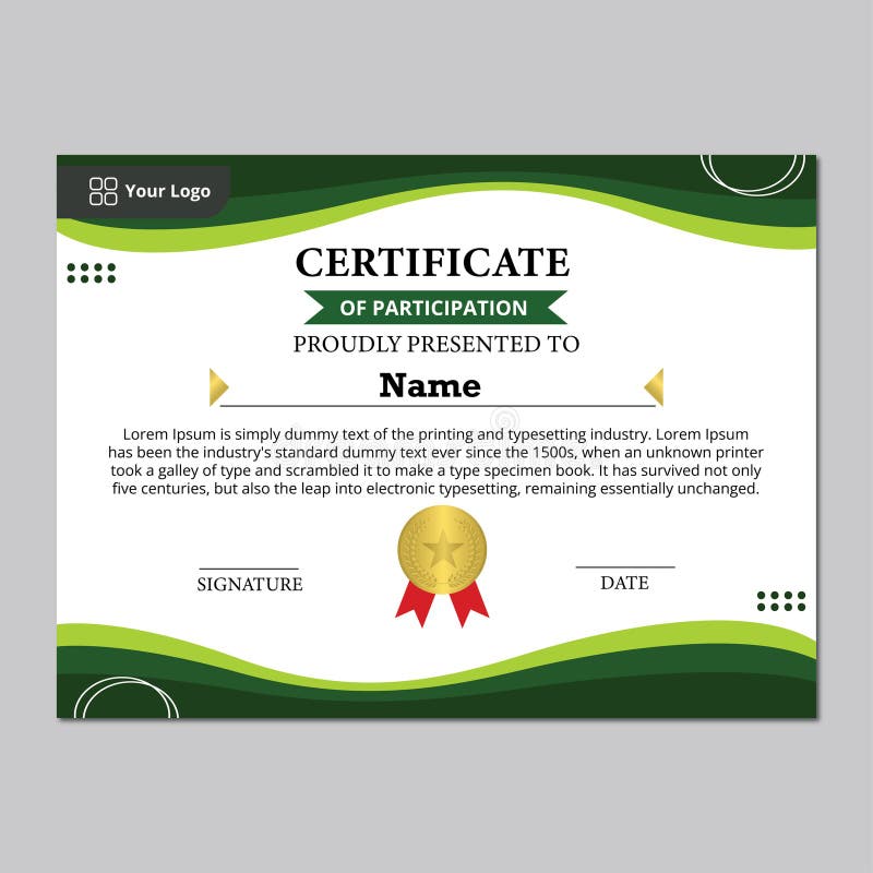 Certificate Template for Award with Natural and Elegant Green Design ...
