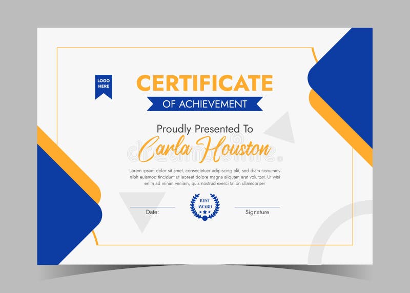 Certificate Template Awards Diploma. Professional Certificate ...