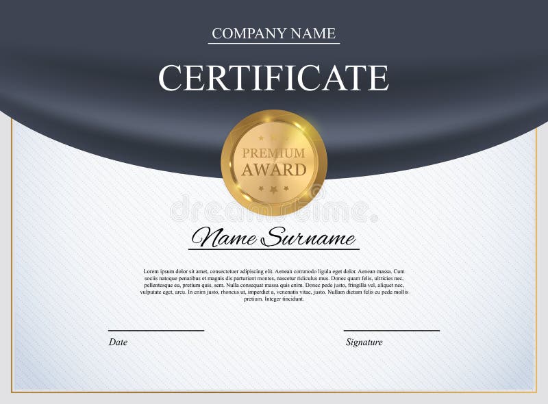 Certificate Template Background. Award Diploma Design Blank. Vector ... Certificate Template Background. Award Diploma Design Blank. Vector ...