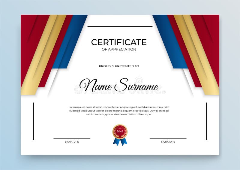 Certificate Template Banner with Abstract Geometric Shape for Print ...