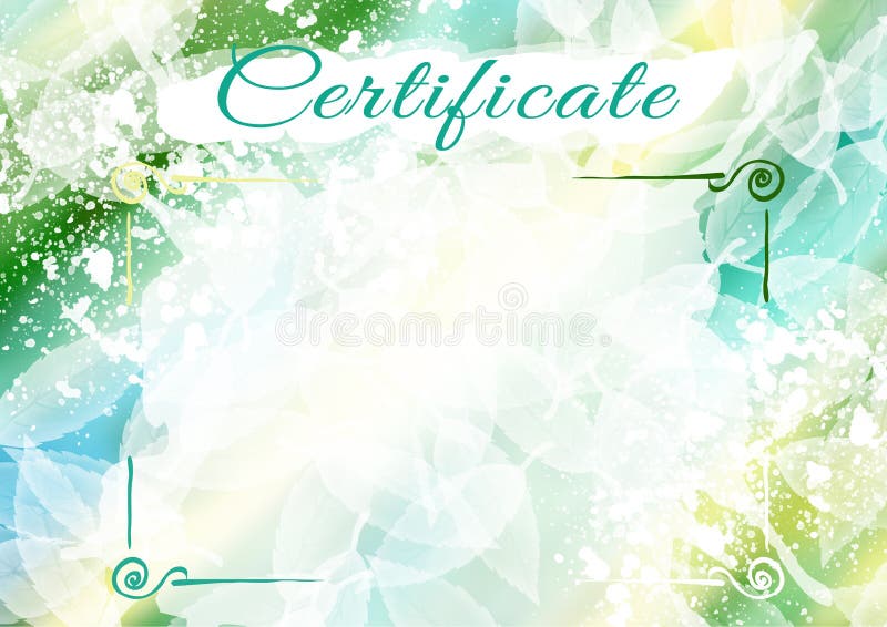 Certificate Template for Business Design. Watercolor Abstract Frames ...