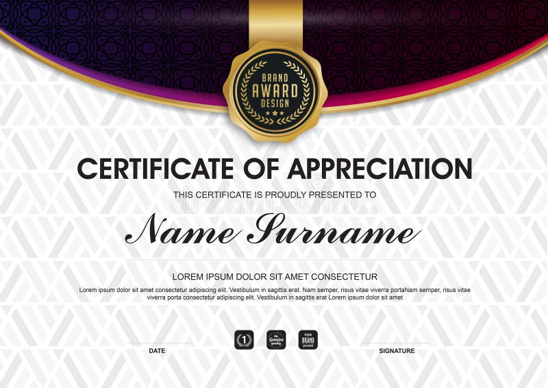 Certificate 321 stock vector. Illustration of design - 286582413