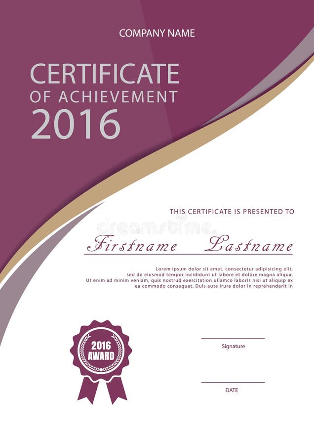 Certificate Template,diploma Layout Stock Vector - Illustration of ...