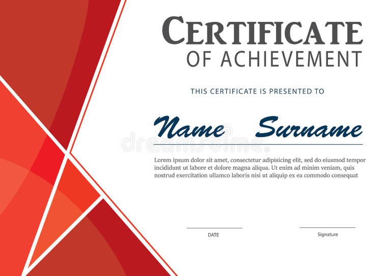 Certificate Template Diploma Layout Stock Illustrations – 6,853 ...