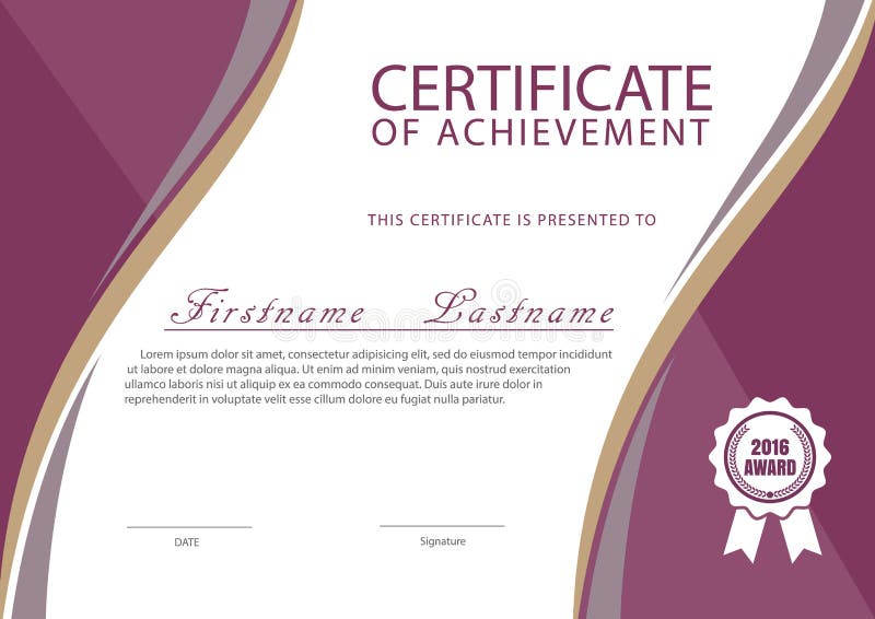 Certificate Template,diploma Layout Stock Vector - Illustration of ...