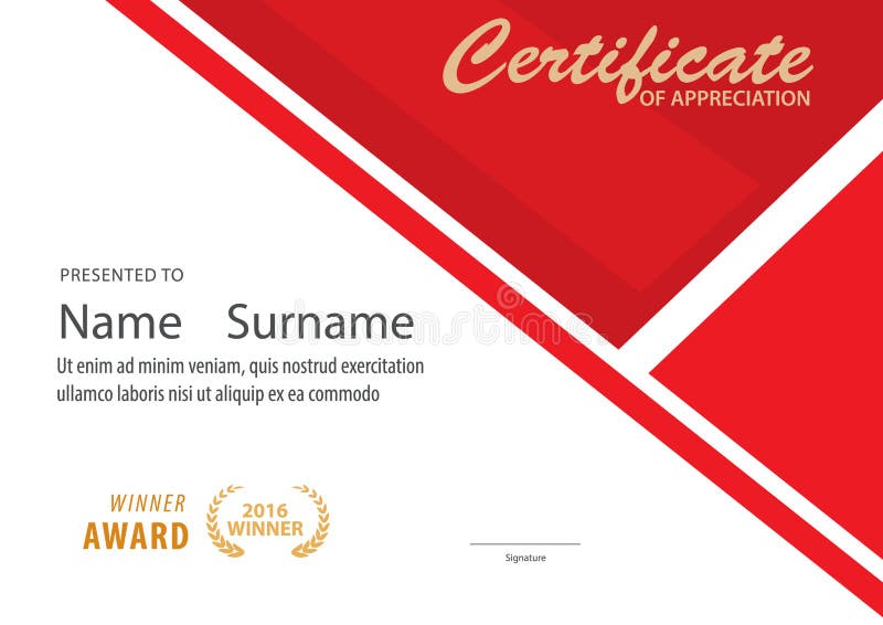 Certificate Template,diploma Layout Stock Vector - Illustration of ...