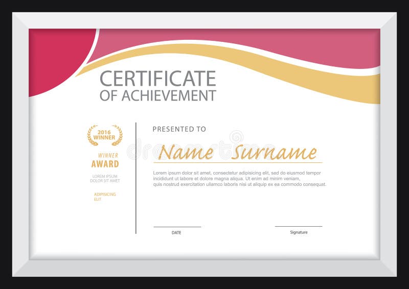 Certificate Template,diploma Layout Stock Vector - Illustration of ...