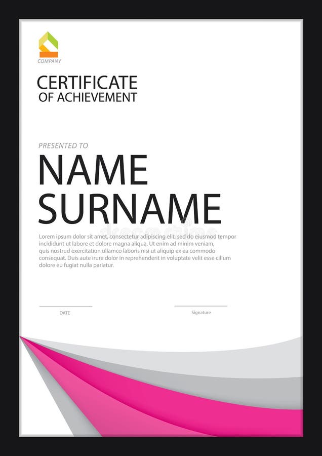 Certificate Template,diploma Layout Stock Vector - Illustration of ...