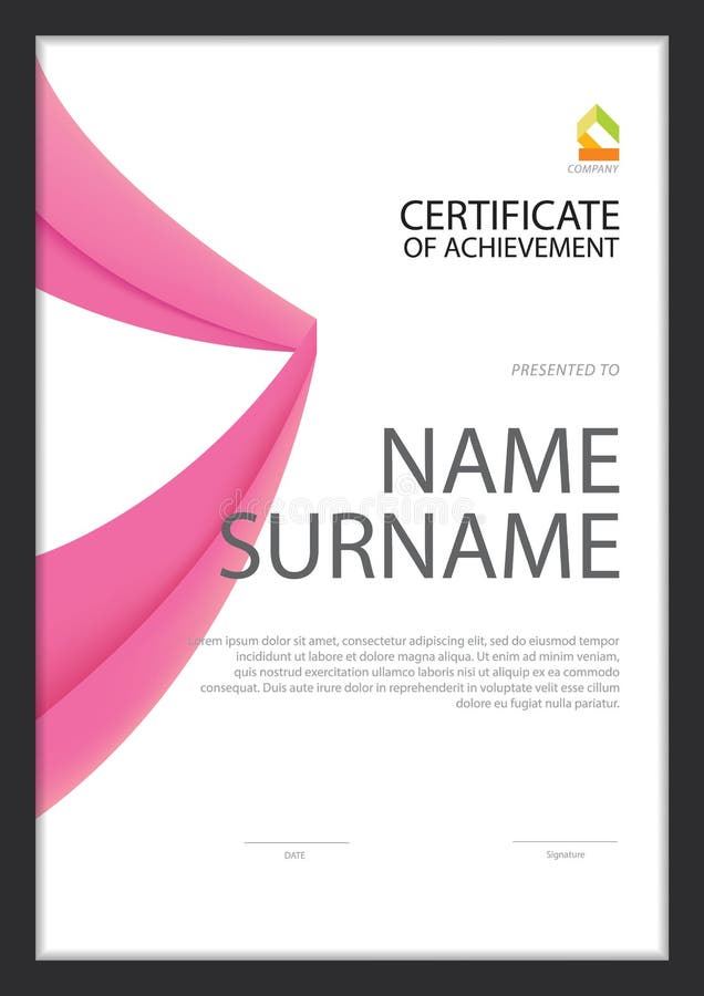 Certificate Template,diploma Layout Stock Vector - Illustration of ...