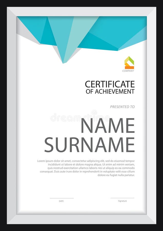 Certificate Template,diploma Layout. Stock Vector - Illustration of ...