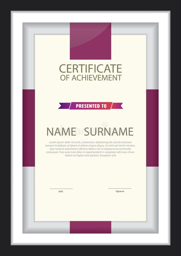 Certificate Template,diploma Layout. Stock Vector - Illustration of ...
