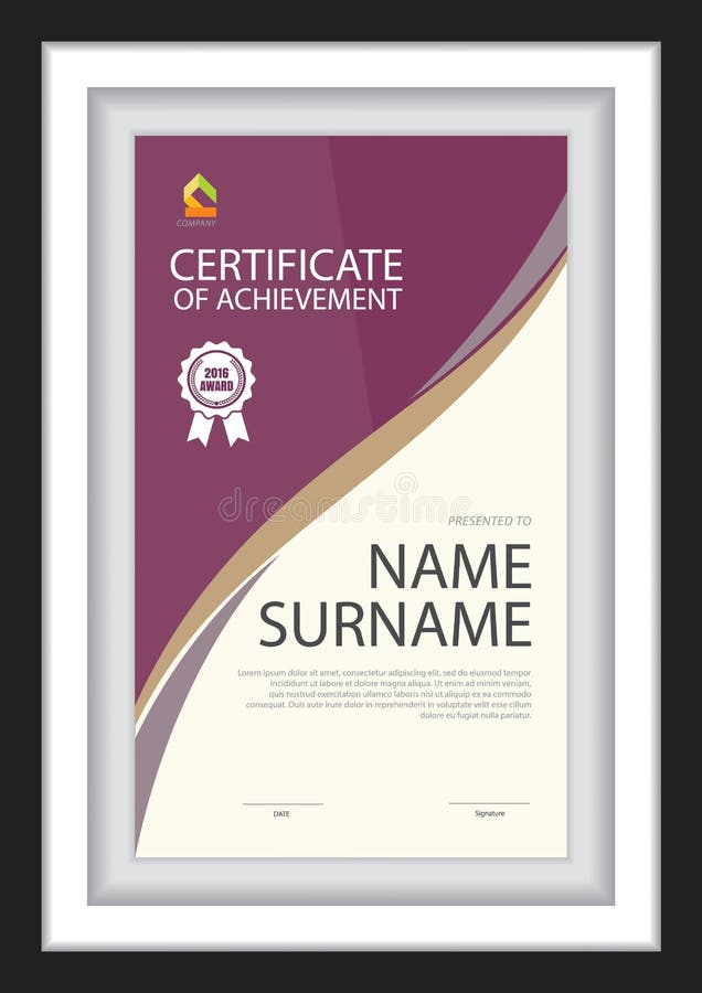 Certificate Template,diploma Layout. Stock Vector - Illustration of ...