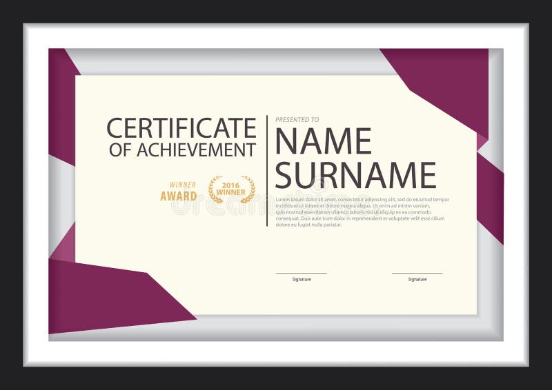 Certificate Template,diploma Layout. Stock Vector - Illustration of ...