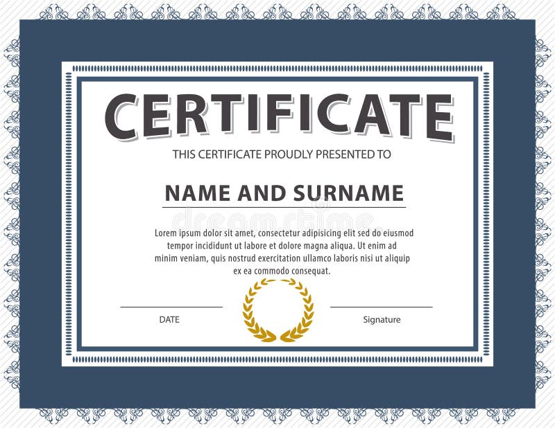 Certificate Template,diploma,Letter Size ,vector Stock Vector ...