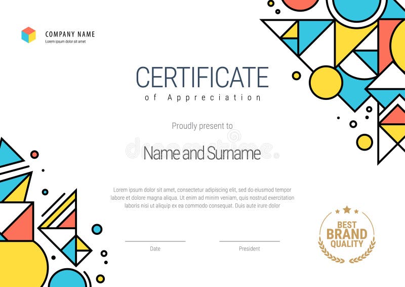 Modern Certificate Diploma Template Design Stock Illustrations – 17,198 ...