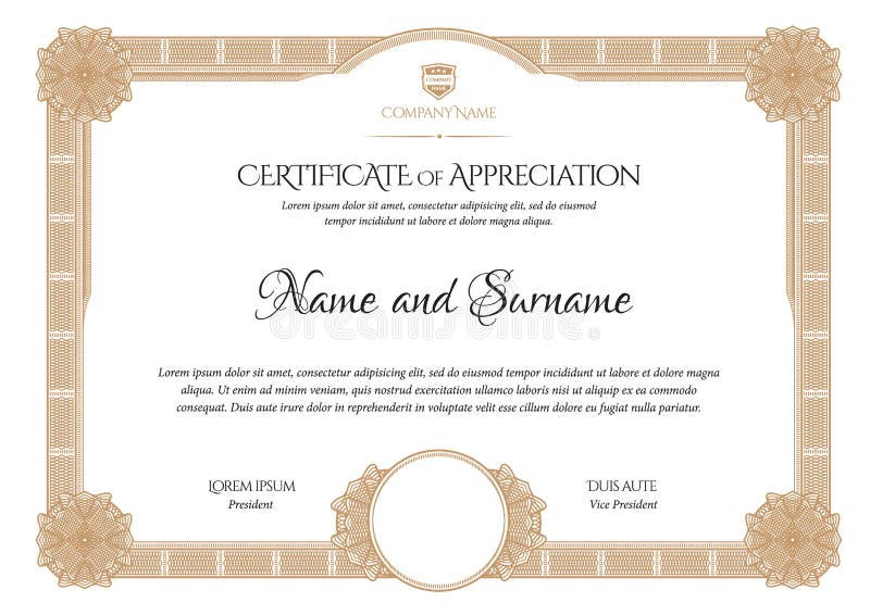 Certificate Template. Diploma of Modern Design or Gift Certificate ...