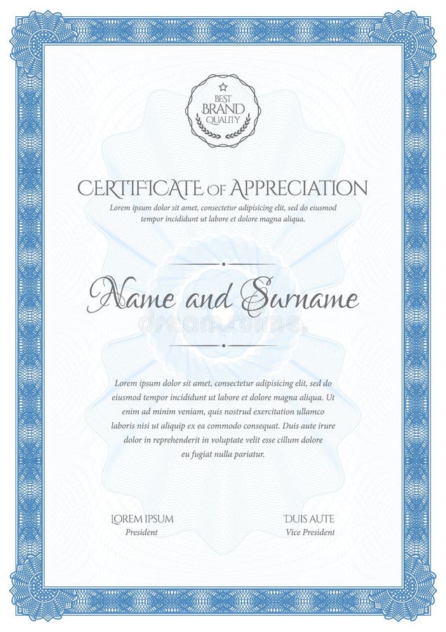 Certificate Template. Diploma of Modern Design or Gift Certificate ...