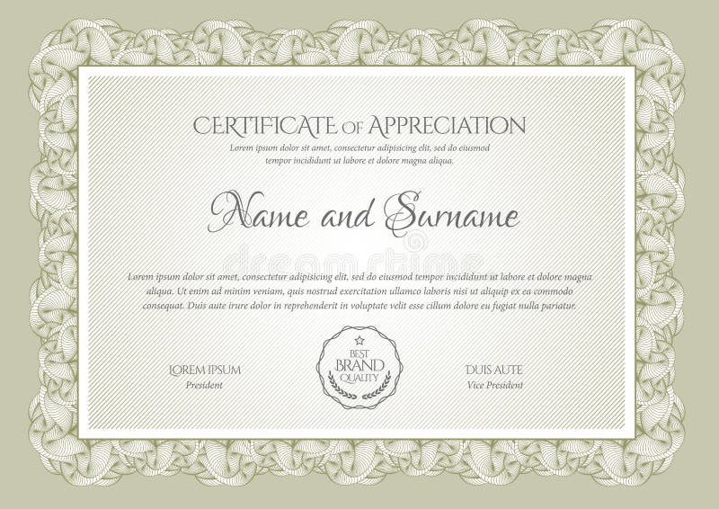 Certificate Template. Diploma of Modern Design or Gift Certificate ...