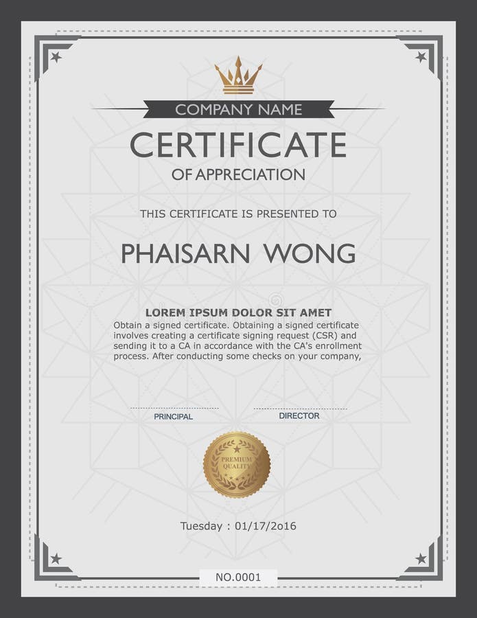 Quality Certificate Template