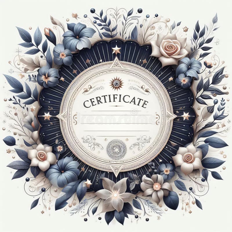 Certificate Template a Formal and Elegant Design for Creatin Stock ...