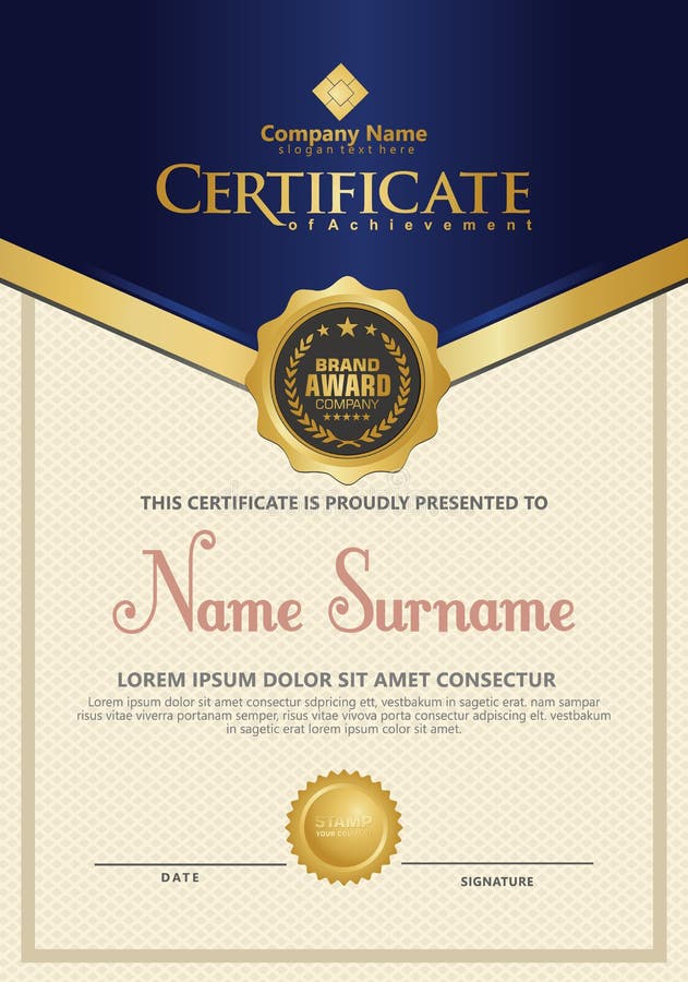 Certificate Template with Luxury and Elegant Texture Modern Pattern ...