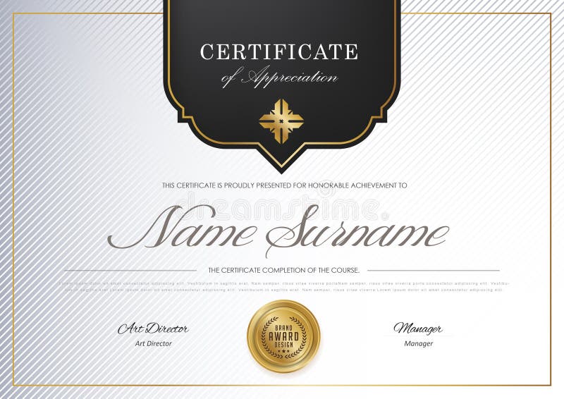 Certificate 442 stock vector. Illustration of business - 286583353