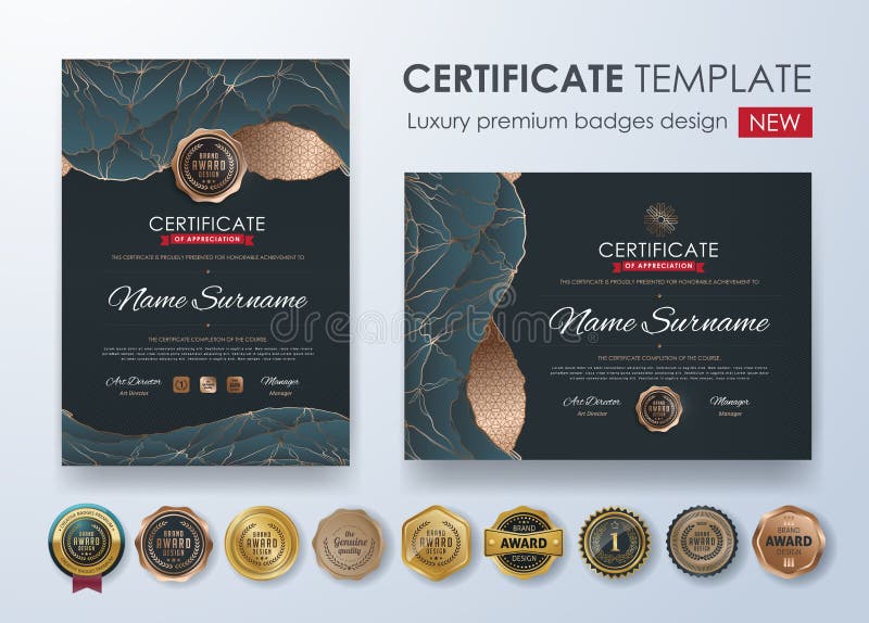 Certificate Template with Luxury Pattern,diploma,Vector Illustration ...