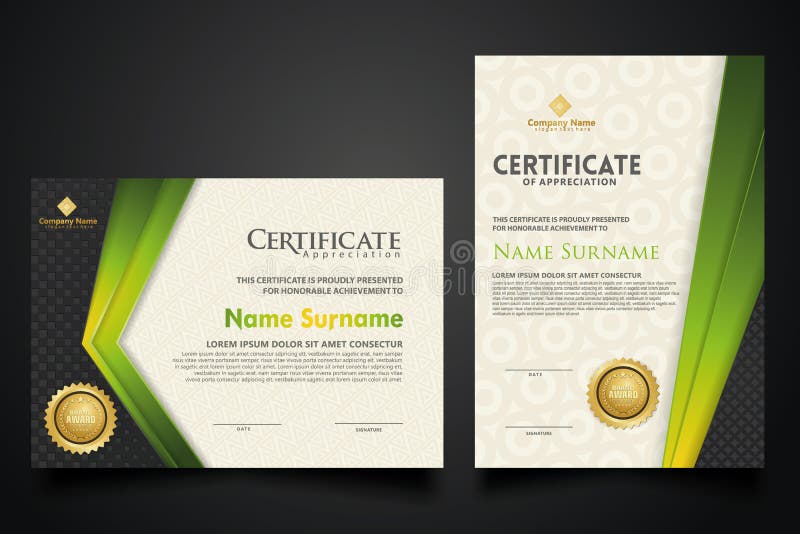 Certificate Template with Luxury Realistic Texture Pattern and Dynamic ...