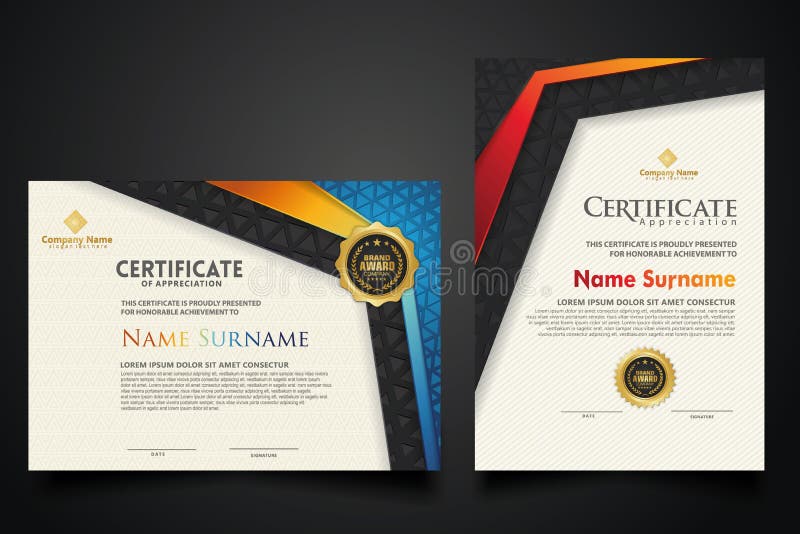 Certificate Template with Luxury Realistic Texture Pattern and Dynamic ...