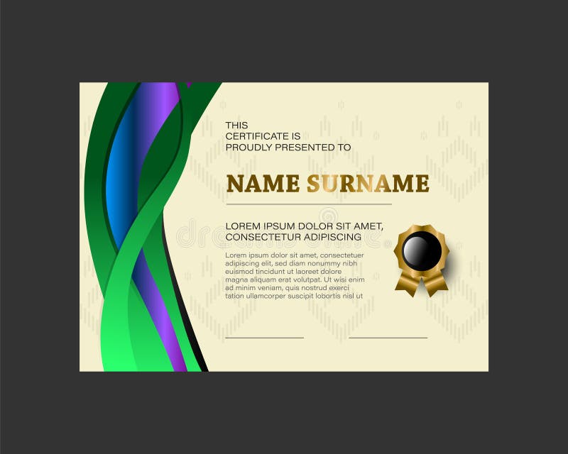 Wave Certificate Design Stock Illustrations – 17,309 Wave Certificate ...