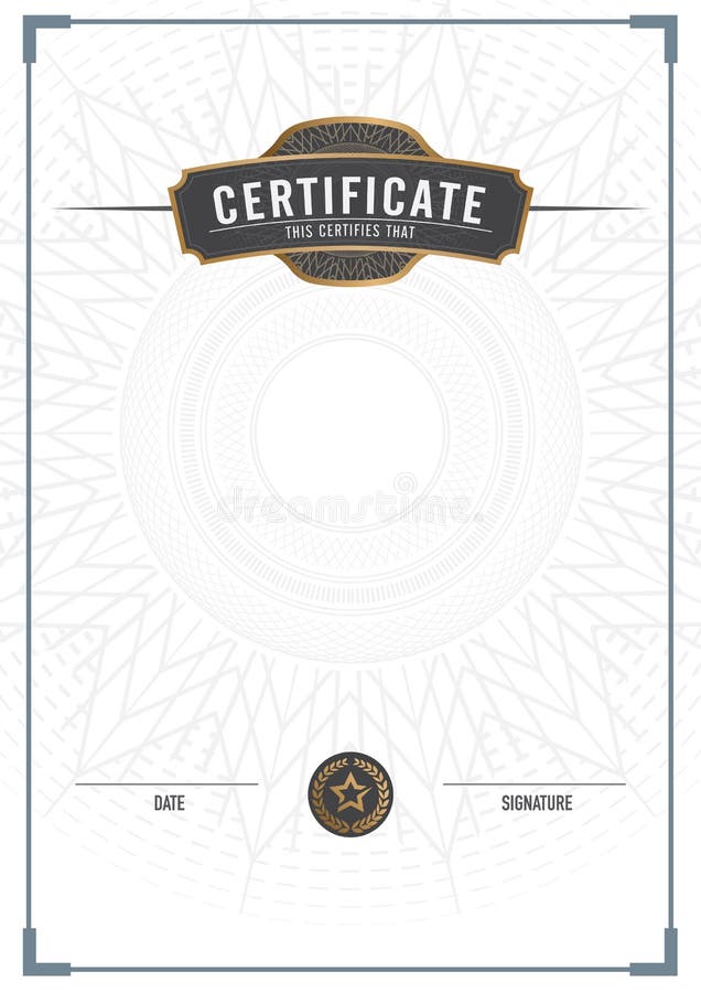 Certificate template. stock vector. Illustration of achievement - 62132975