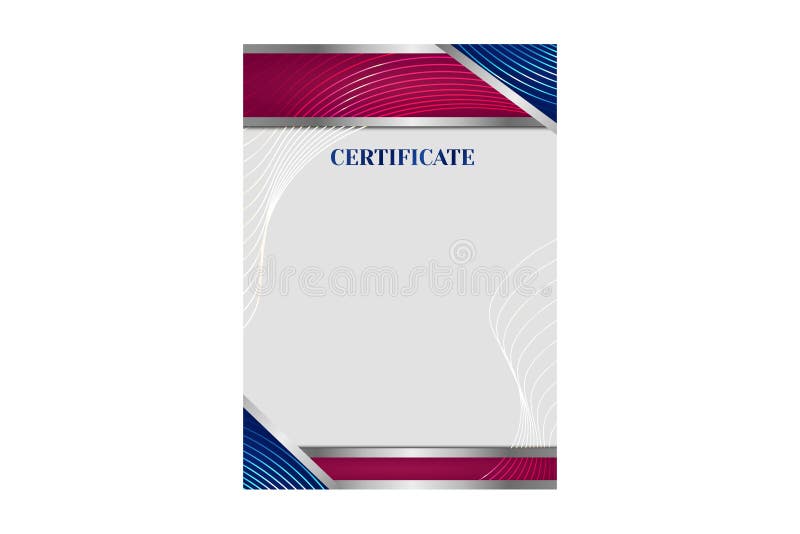 Certificate Template. Vector Printable Blank of Diploma on Shiny ...