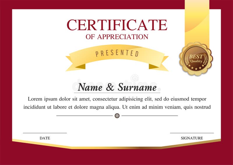 Guarantee Certificate Template