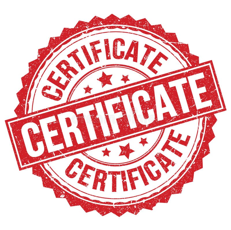 CERTIFICATE Text on Red Round Stamp Sign Stock Illustration ... CERTIFICATE Text on Red Round Stamp Sign Stock Illustration ...