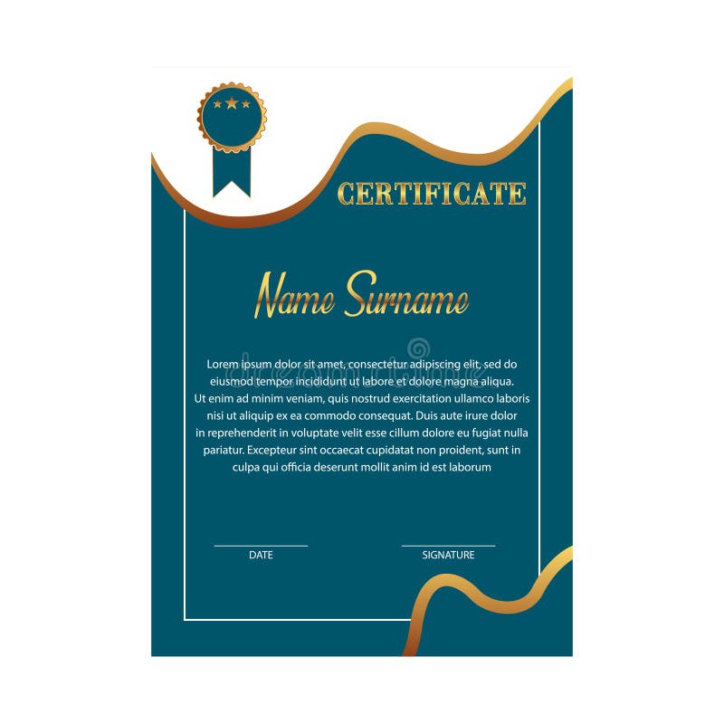 Certificate Vector Design Templates Stock Illustration - Illustration ...