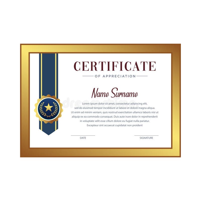 Certificate Vector Design Templates Stock Vector - Illustration of ...