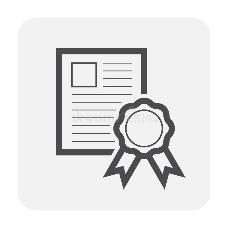 Certificate Vector Icon Design Concept for Qualification and Training ...