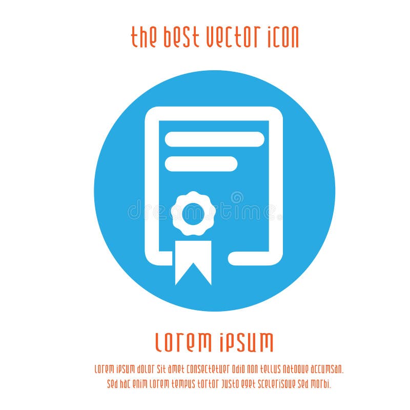 Certificate Vector Icon Eps 10. Diploma Simple Isolated Sign Symbol ...