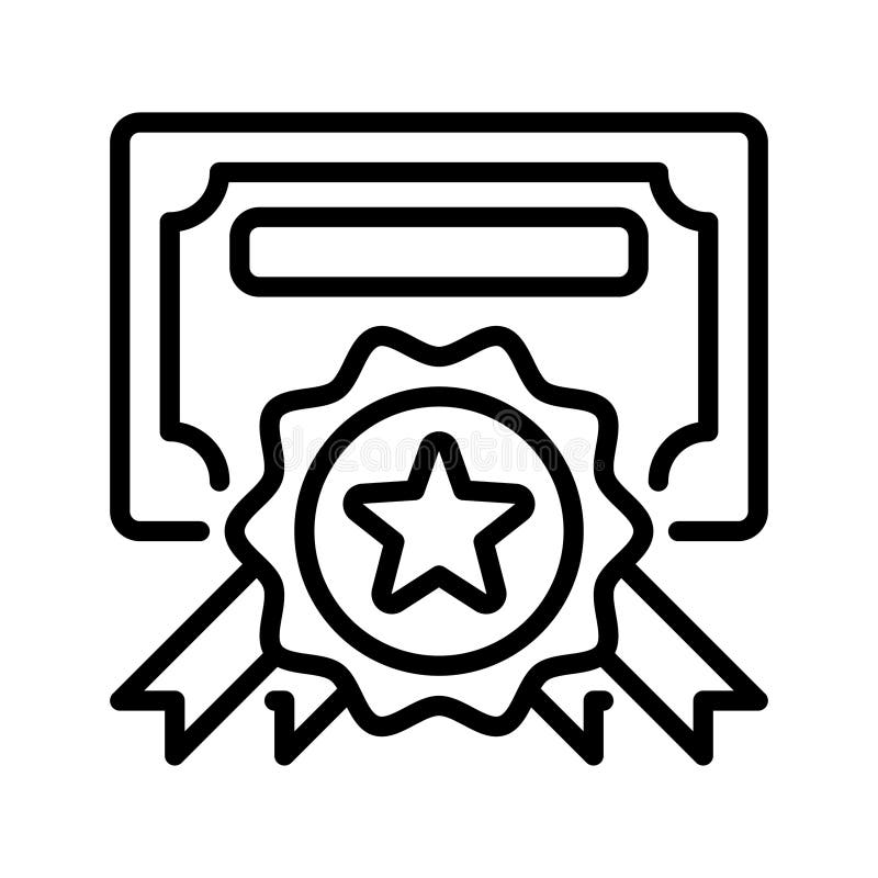 Certification Achievement Line Icon. Universal Creative Premium Symbol ...
