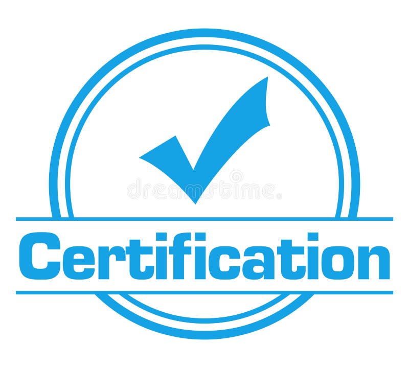 Certification Blue Circular Badge Style Stock Illustration ...