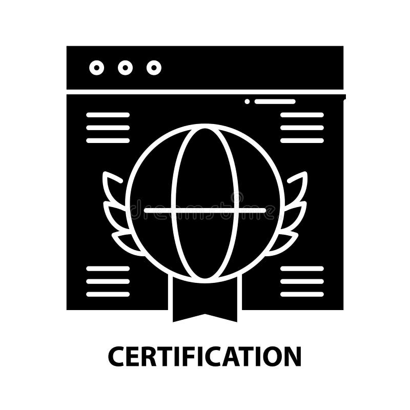 Certification Icon, Linear Isolated Illustration, Thin Line Vector, Web ...