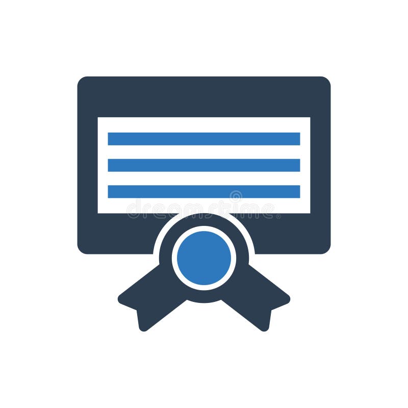 Certification Icon - Degree Icon Stock Illustration - Illustration of ...