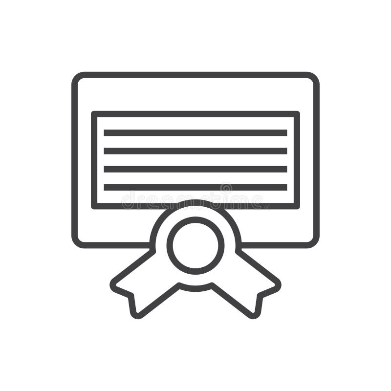 Certification Icon - Degree Icon Stock Vector - Illustration of ...