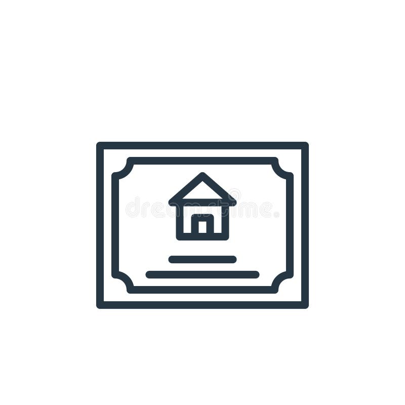 Certification Icon Vector from Real Estate Concept. Thin Line ...