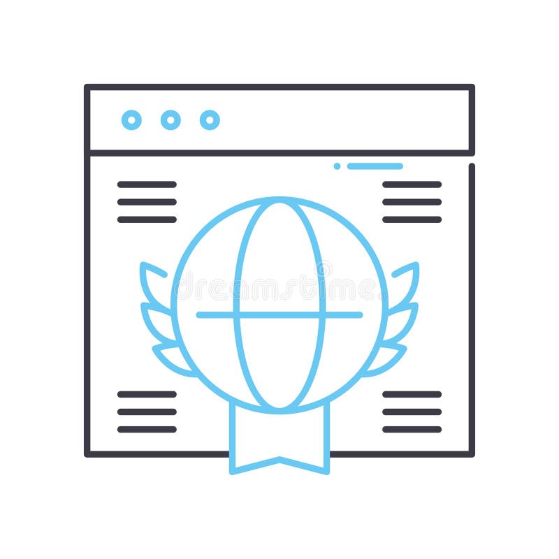 Certification Line Icon, Outline Symbol, Vector Illustration, Concept ...