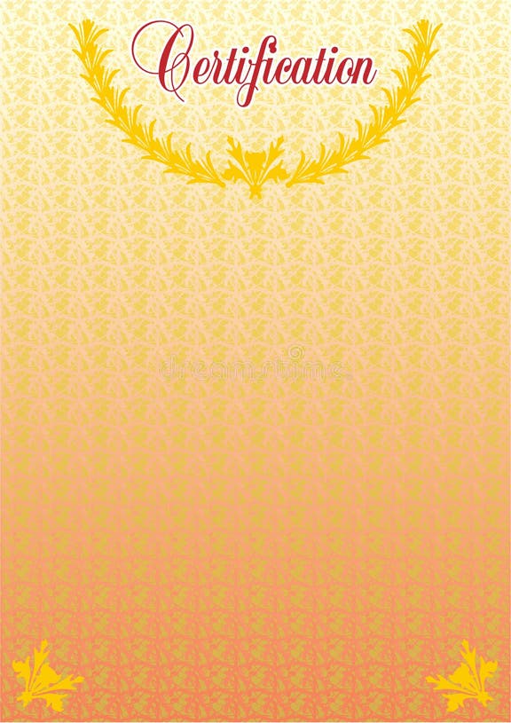 Certification Letterhead Template Stock Illustrations – 28 ...